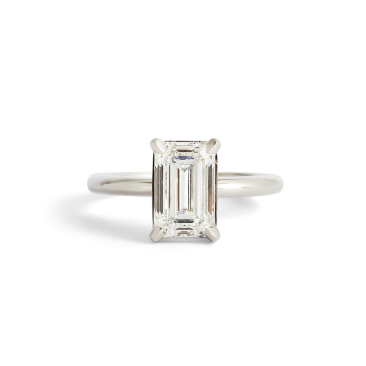 Noble Ring Emerald Cut Lab Diamond 3.06ct – Goldpoint Jewelry