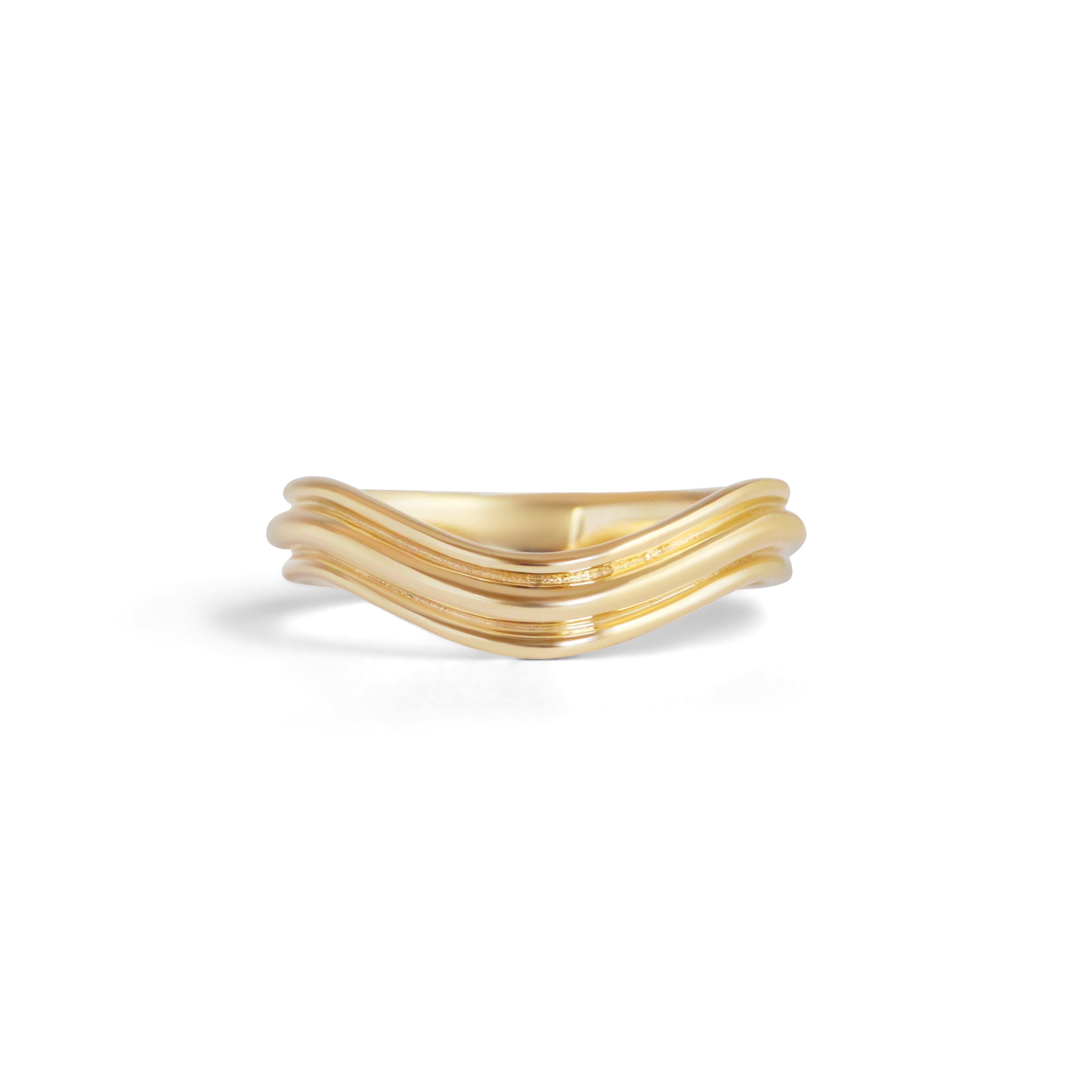 Cornice Band Deep Curve / in Yellow Gold – Goldpoint Jewelry